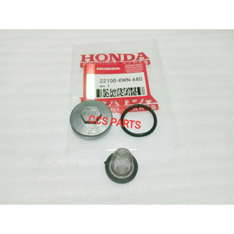 Jual TUTUP OLI BAWAH SARINGAN OLI FILTER OLI + ORING ORIGINAL HONDA ...