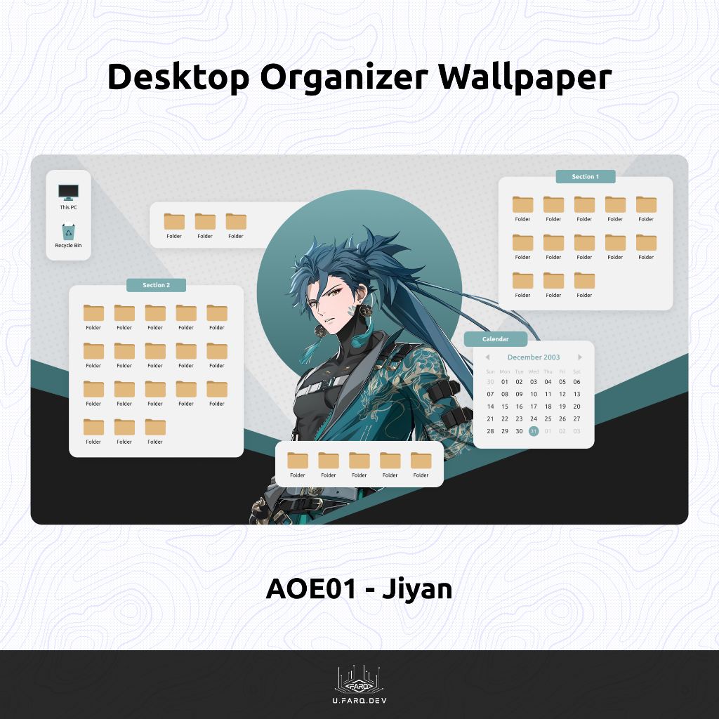 Jual Desktop Organizer Wallpaper AOE01 - Jiyan | Shopee Indonesia