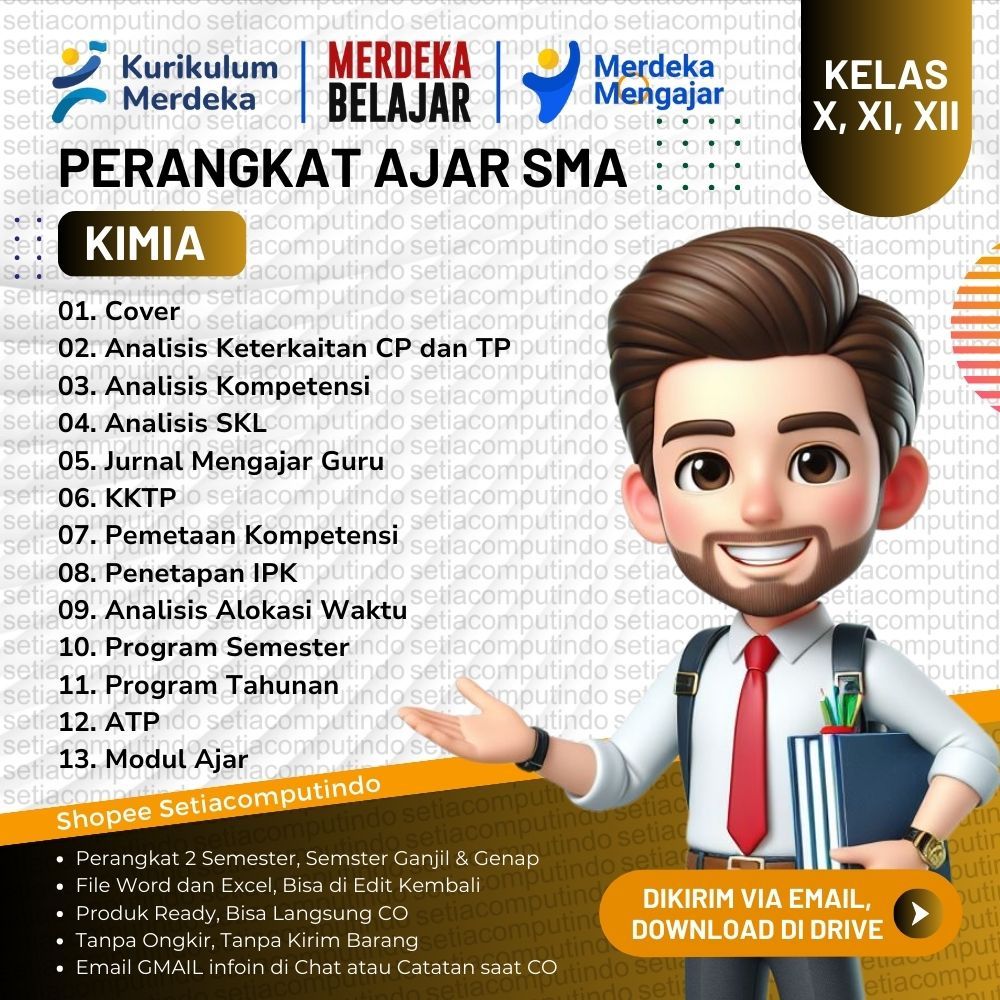 Jual Perangkat Ajar Kimia SMA Kelas 10, 11, 12 X, XI, XII IKM - Kumer ...