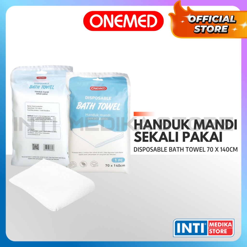 Jual ONEMED - Handuk Mandi Sekali Pakai 70 x 140cm | Disposable Bath ...
