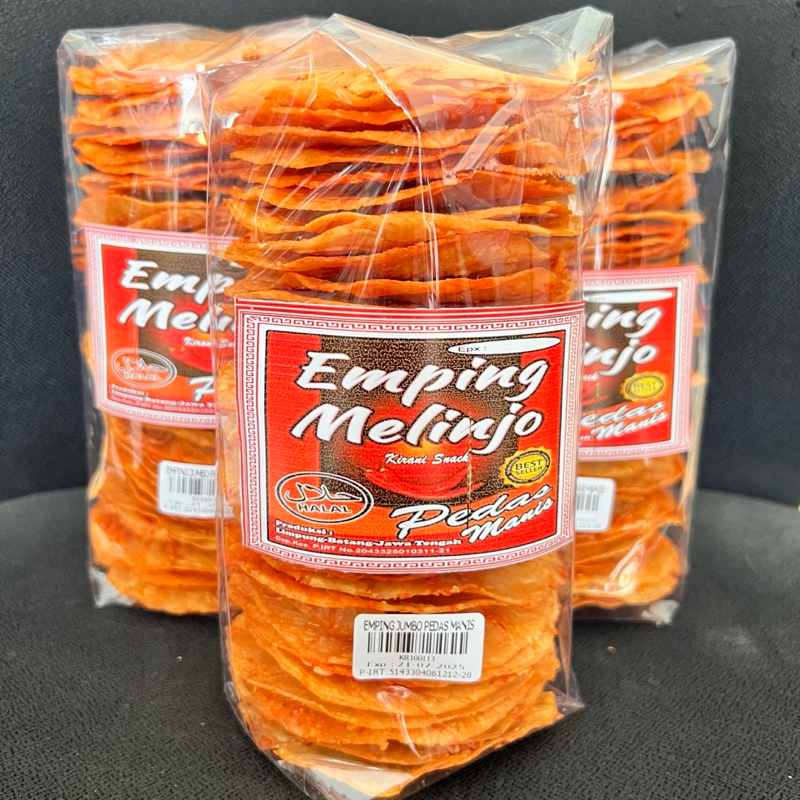 Jual EMPING BELINJO PEDAS MANIS MENTAH LEBAR JUMBO 500GR EXPORT QUALITY ...
