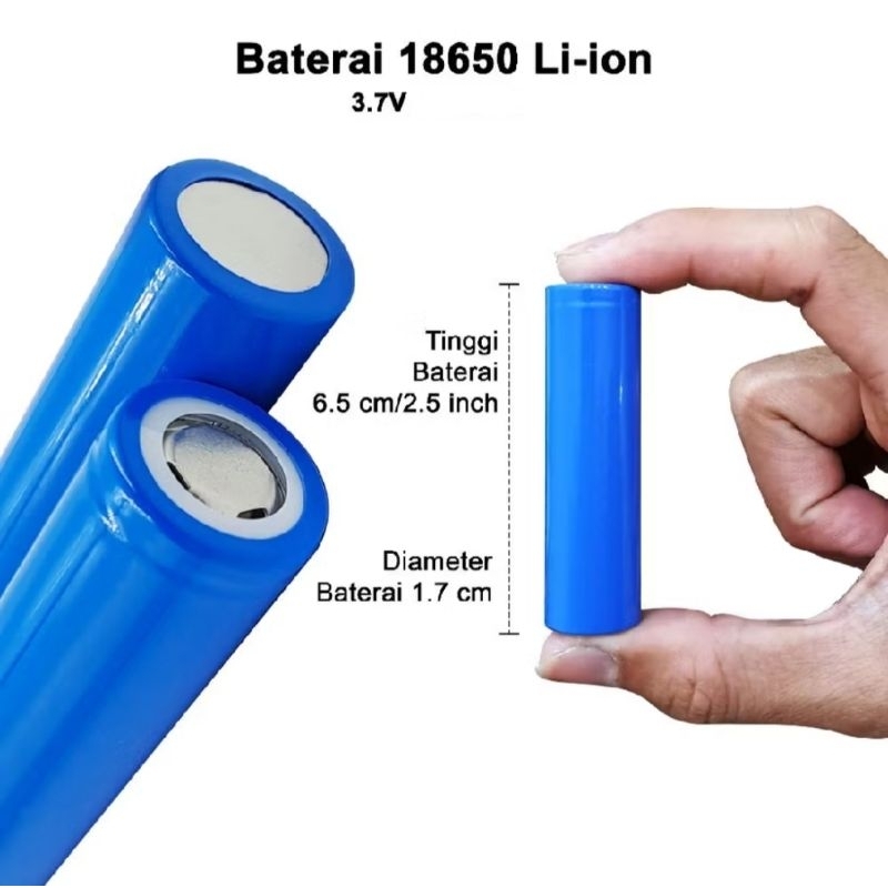 Jual BATERAI CAS 18650 1200mAh 3.7 VOLT / BATRE CAS UNIVERSAL / BATTERY ...