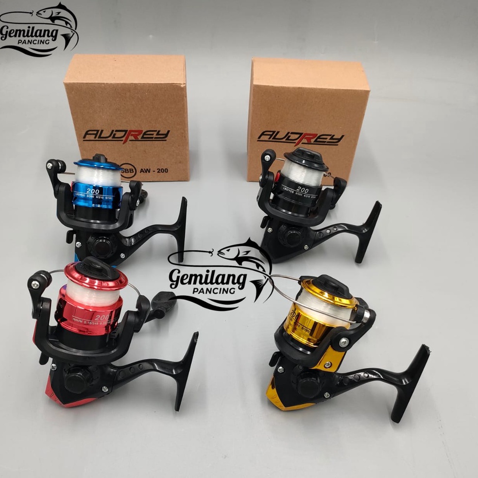 Jual Pro Hemat REEL PANCING REEL AUDREY AW2 5 BEARING SENAR TERPASANG ...