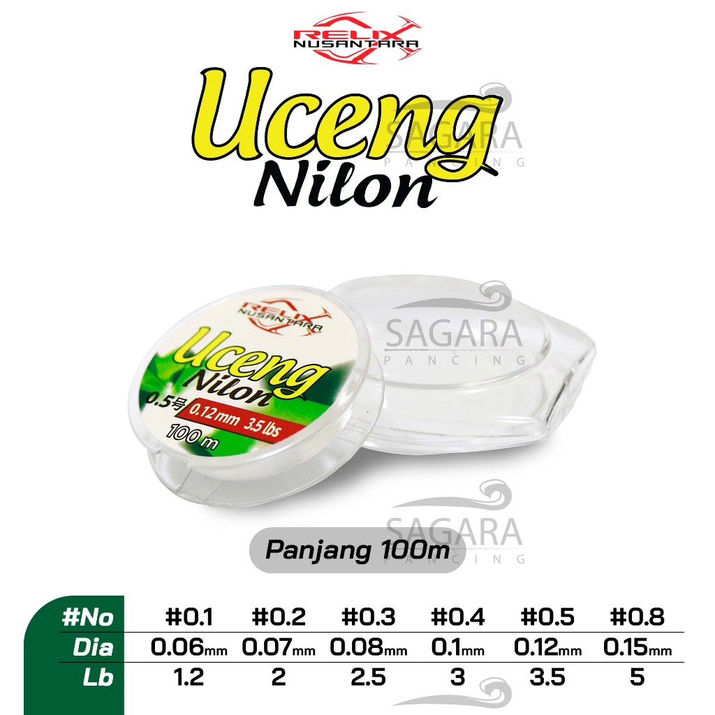 Jual Senar Uceng Nilon Senar Micro Fishing Relix Nusantara Senar ...