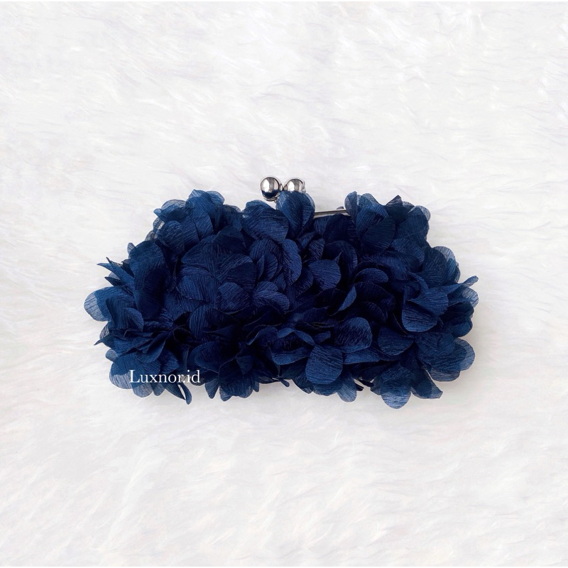 Jual Fleur Navy - clutch - tas pesta - kado seserahan hantaran mahar ...