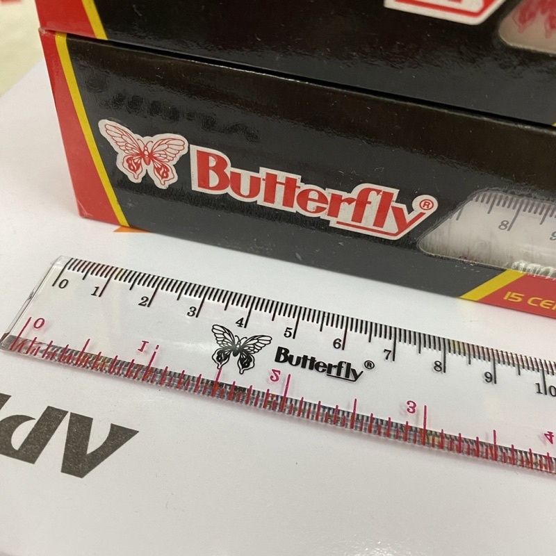 Jual (1 pack) Penggaris plastik 30 cm butterfly/garisan butterfly ATK ...