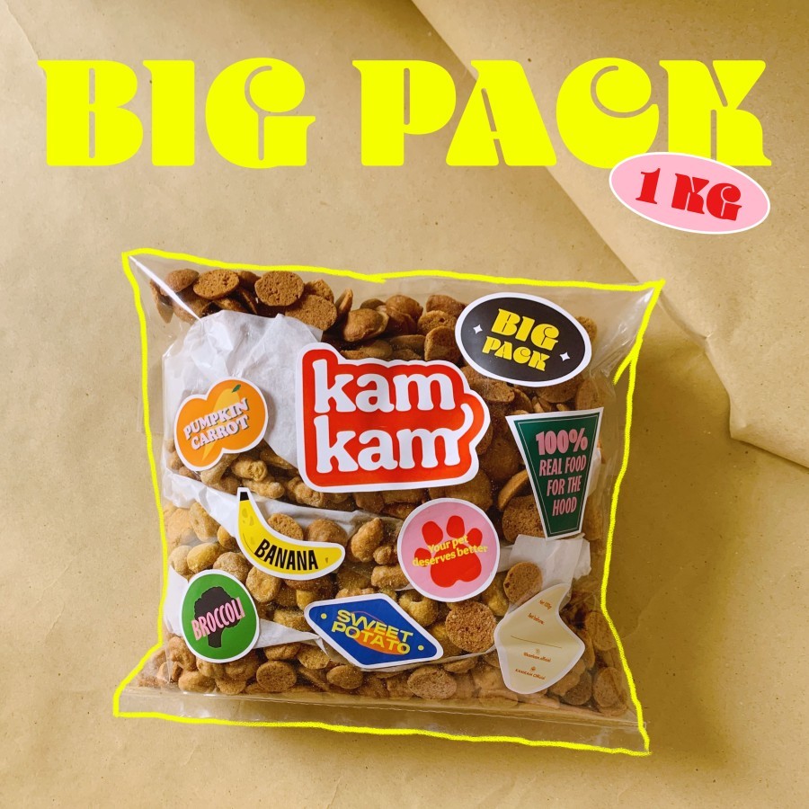 Jual KAMKAM Big Pack 1KG–Snack Treat Anjing Mix Rasa (tulis rasa di ...