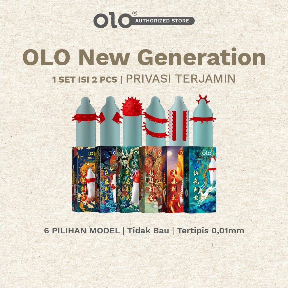 Jual Kondom OLO 001 New Generation 1 Set isi 1 Condom + 1 Bola Bergerigi Tipis Berbintik Premiun ...