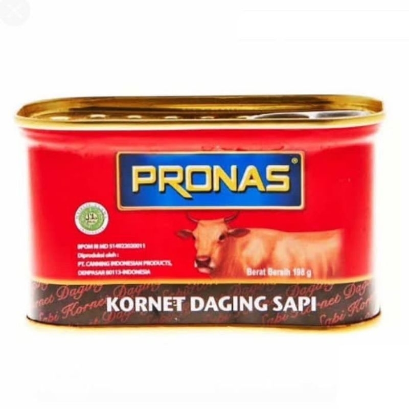 Jual Pronas Kornet Daging Sapi kaleng kemasan 198gr | Shopee Indonesia