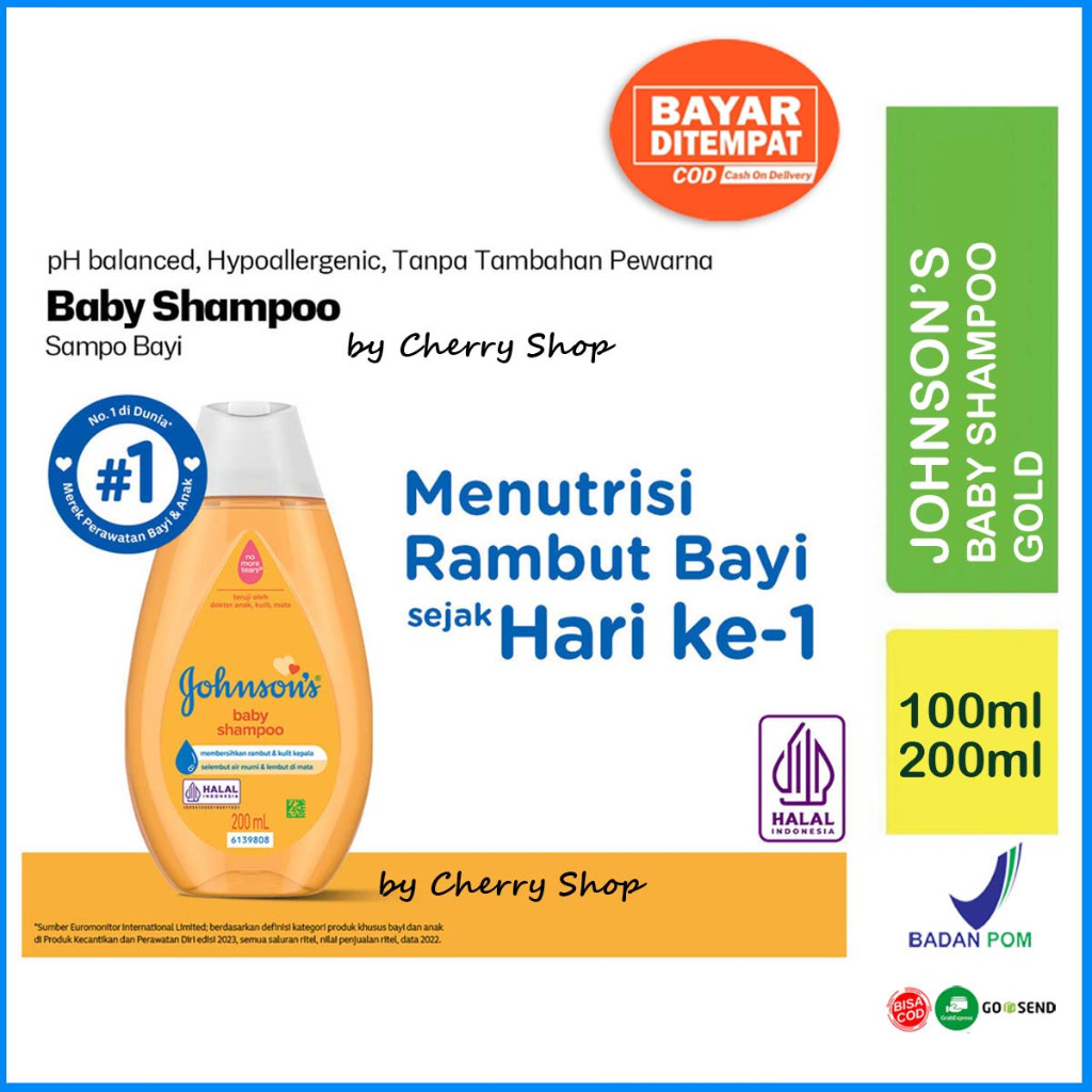 Jual [100ML | 200ML | BPOM] JOHNSON'S Gold Baby Shampoo - Shampo Bayi ...