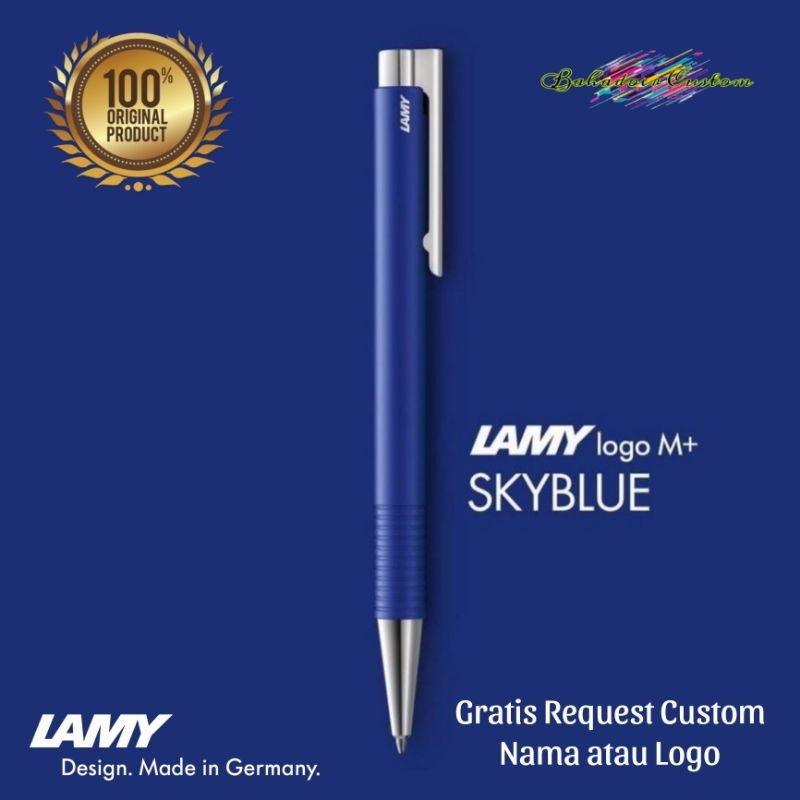 Jual PULPEN ORIGINAL LAMY ORIGINAL PEN MADE IN GERMANY LOGO M+ BLUE SKY BALLPOINT PEN GRATIS ...