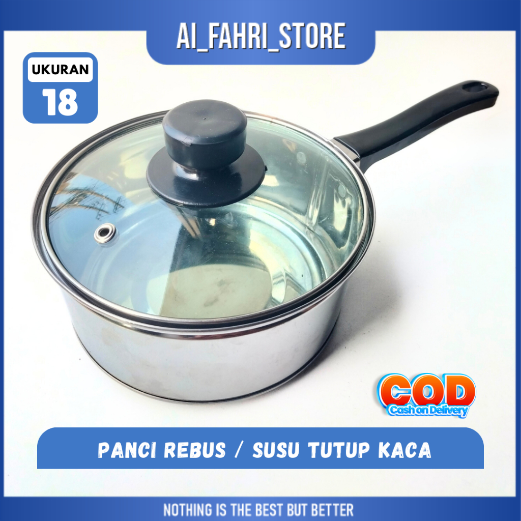 Jual TERBARU..!! Panci Rebus / Susu Tutup Kaca Bahan Stainless Stell ...