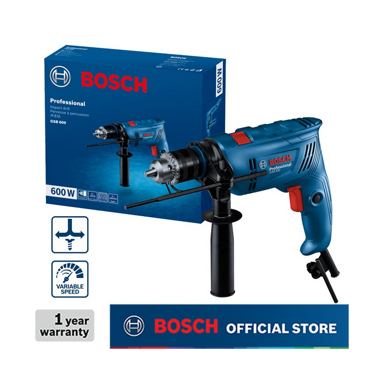 Jual BOSCH GSB600 Impact Drill 13mm Bor Tembok Beton Mesin Bor Listrik ...