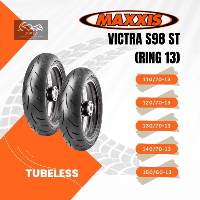 Jual BAN LUAR TUBELESS MAXXIS RING 13 110 120 130 140 150 RING 13 ...