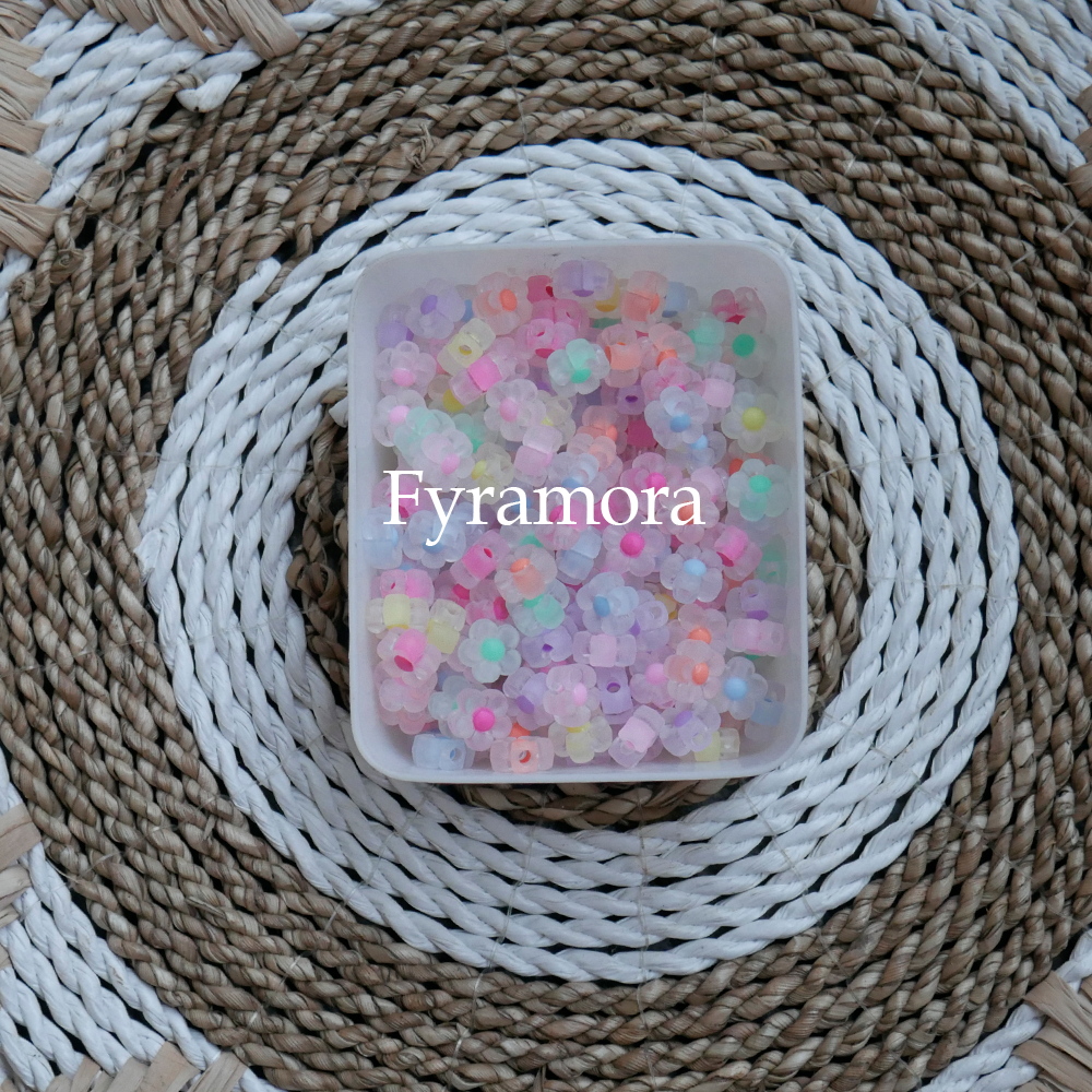 Jual Mote Isi Bunga Ice /Manik Akrilik Isi/Manik Bunga Isi Susu 20Gram ...