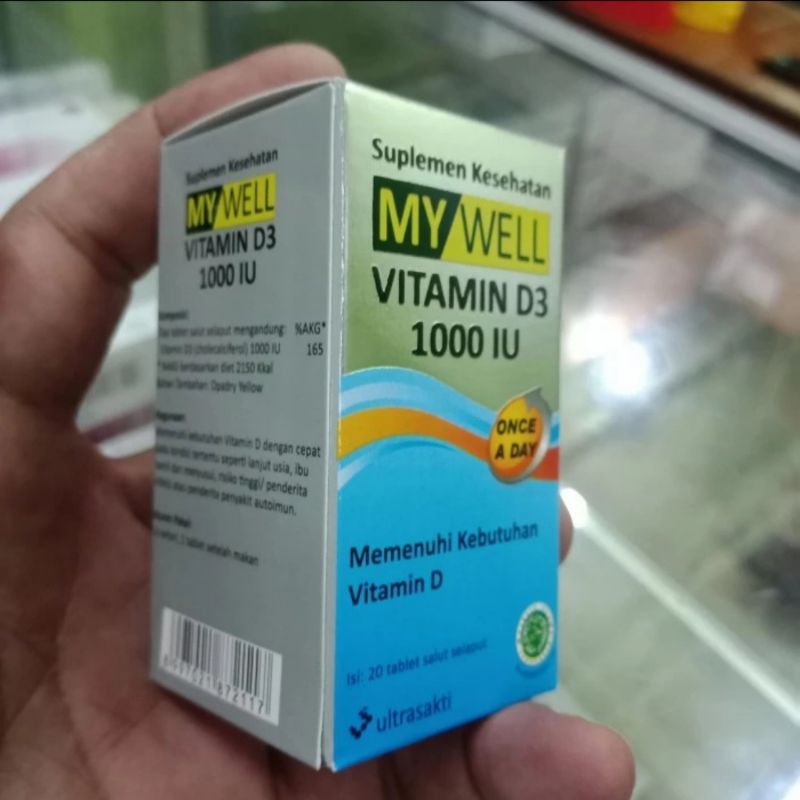 Jual VITAMIN D3 1000iu My Well 20tablet | Shopee Indonesia