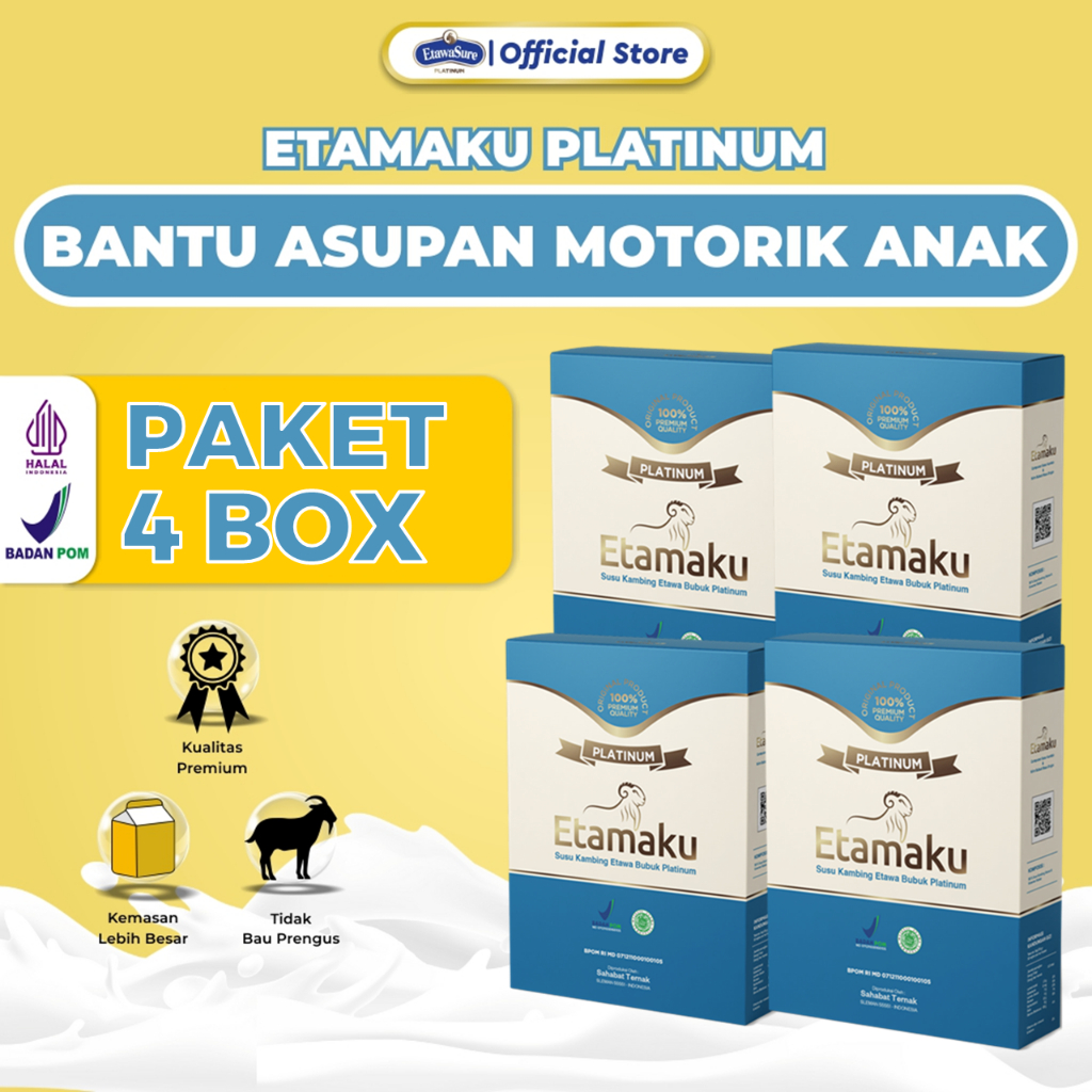 Jual Paket 4 Box Susu Kambing Etawa Etamaku Untuk Asam Lambung dan ...