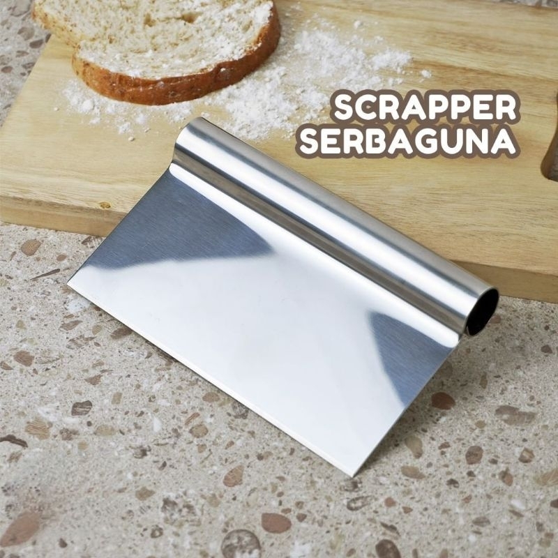 Jual SCRAPER PEMOTONG KUE PEMOTONG ADONAN BAHAN STAINLESS ANTI KARAT ...