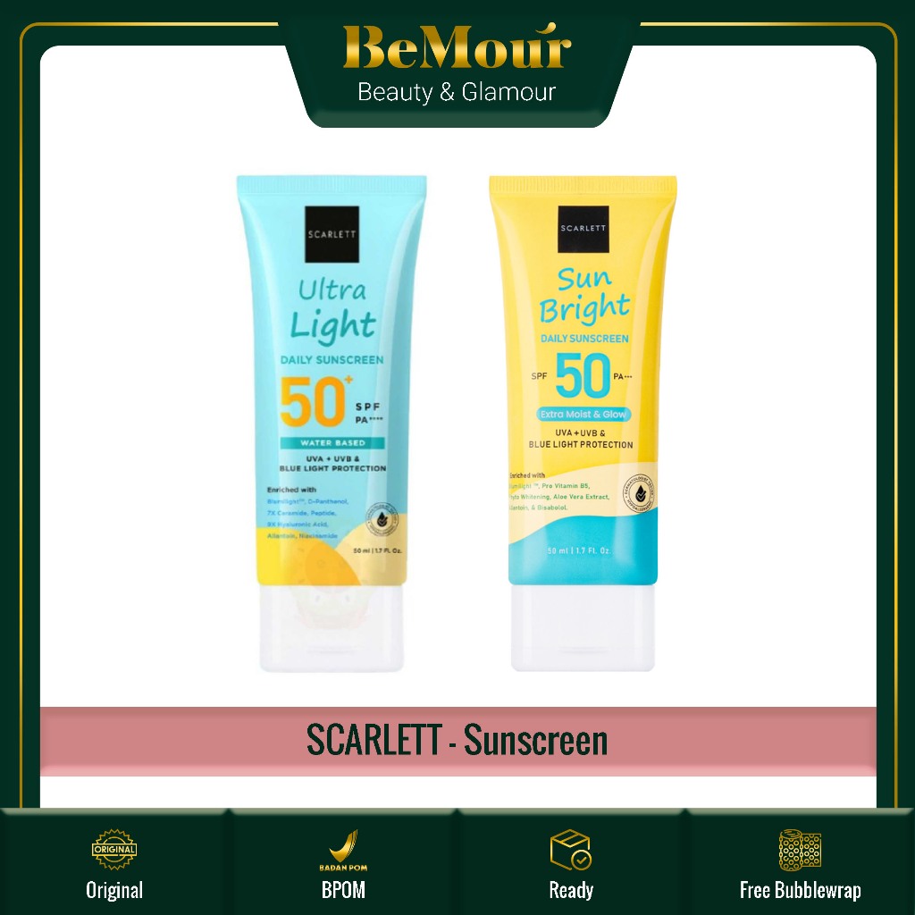 Jual SCARLETT - WHITENING SUNSCREEN SERIES ( 50 ml ) - Sunscreen Wajah ...