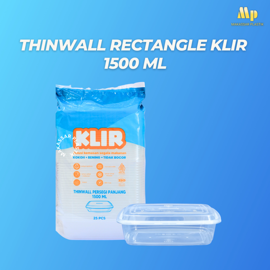 Jual Thinwall Rectangle Klir @25 Pcs | Shopee Indonesia