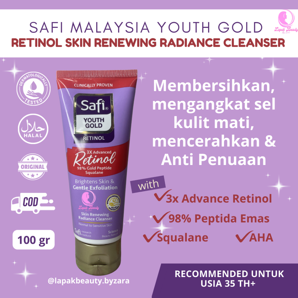 Jual Safi Retinol facial wash sabun cuci muka foam cleanser semua jenis ...