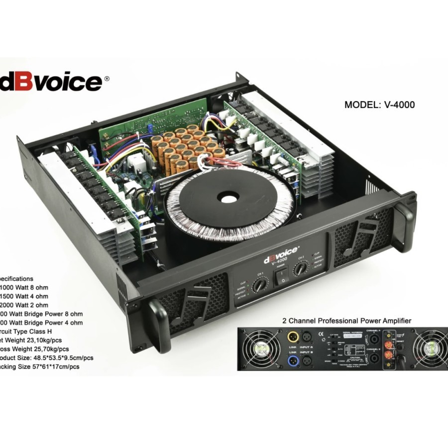 Jual Power dB Voice V 4000 Original Amplifier dBVoice V4000 Class H ...