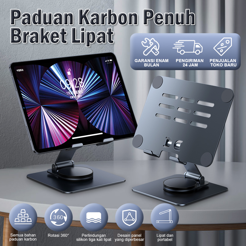 Jual holder tablet logam/alumunium ultra tipis stand holder tablet ...