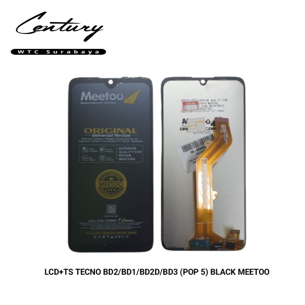 Jual LCD+TS KOMPATIBLE TECNO BD2/BD1/BD2D/BD2P/BD3 (POP 5) BLACK ...