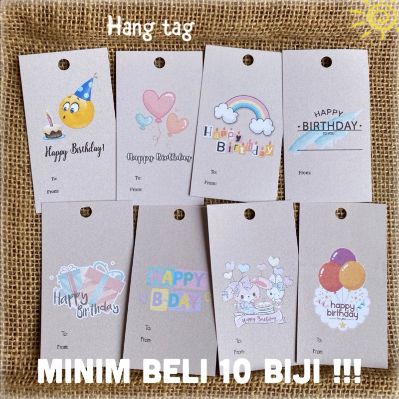 Jual 1(satu) hangtag ucapan happy birthday / tag ulang tahun | Shopee ...