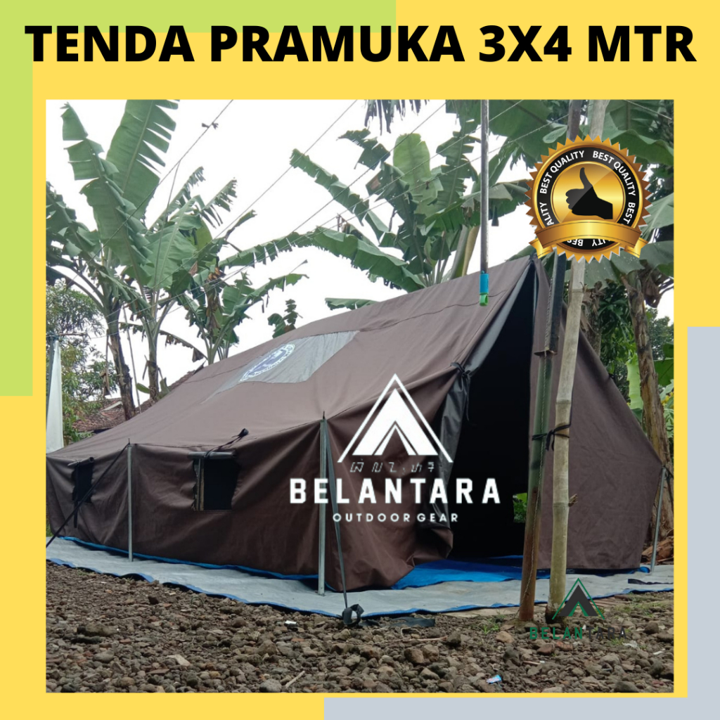 Jual Tenda pramuka 3x4 meter kapasitas 10 12 15 orang bahan d300 ...