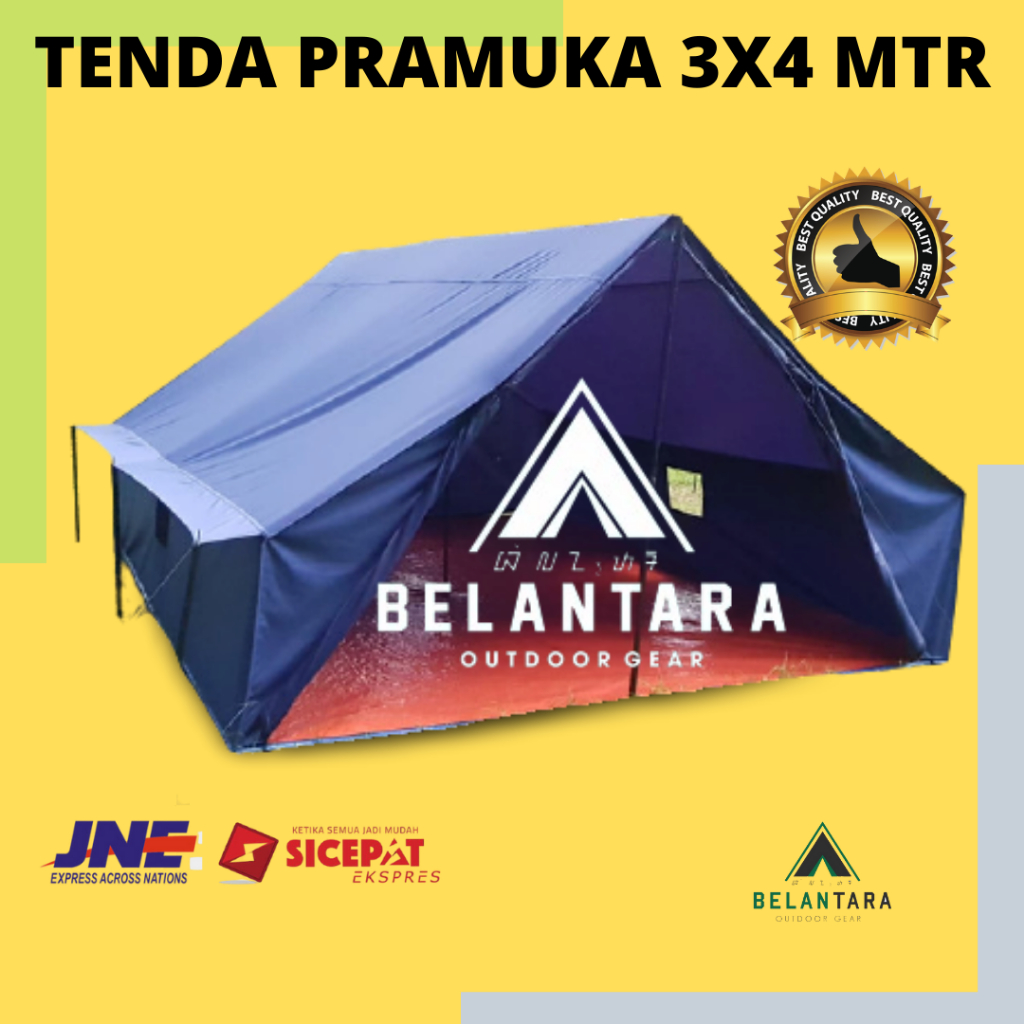 Jual Tenda pramuka 3x4 meter kapasitas 10 12 15 orang bahan d300 ...