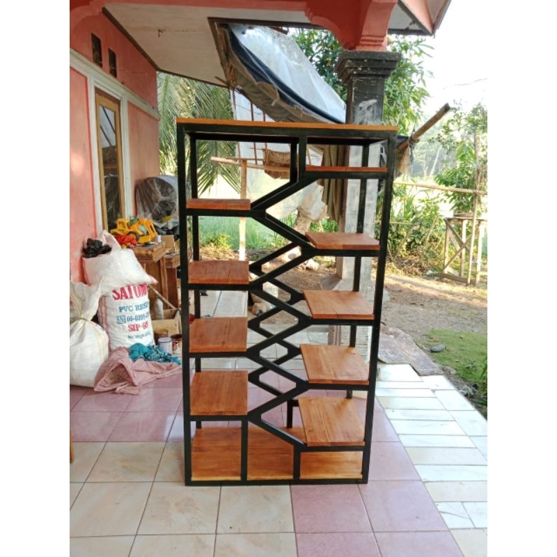 Jual Rak sekat rak industrial rak hias penyimpanan serbaguna rak kayu ...