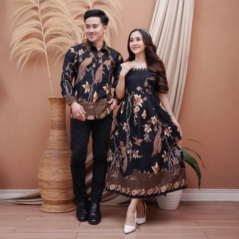 Jual Couple dress BATIK mix brokat ungguljaya couple kondangan | Shopee ...