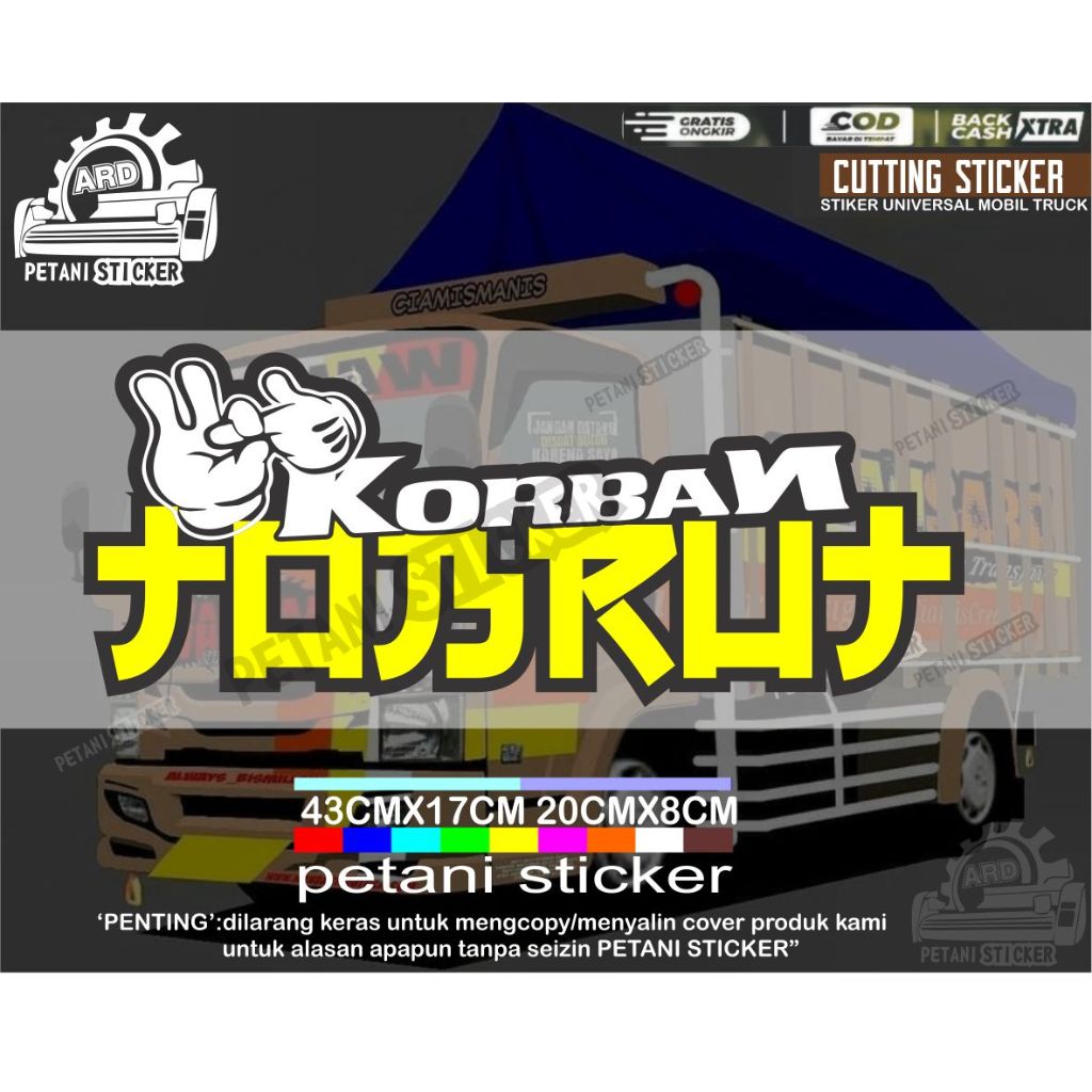 Jual sticker racing tobrut cuting / stiker gak ada obat kata kata viral ...