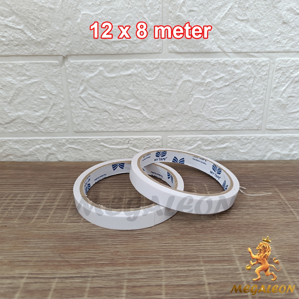 Jual Double Tape 1/2 inch 12mm x 8 meter Double Tip Tissue LENGKET ...