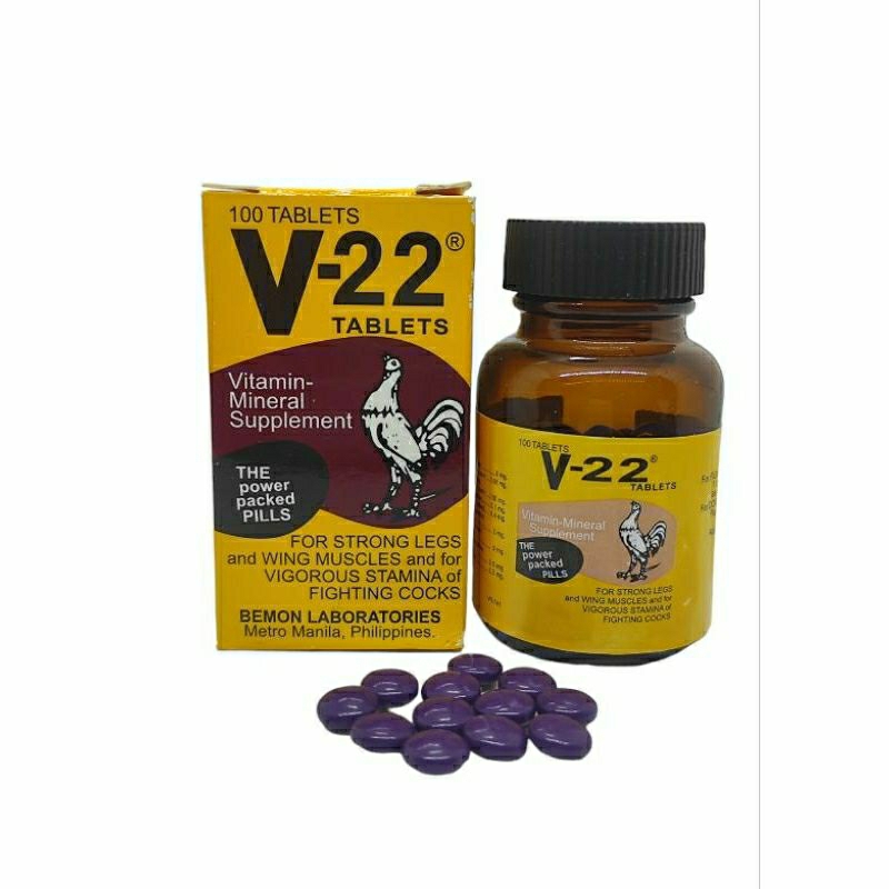 Jual V22 (BEMON) VITAMIN SUPPLEMENT AYAM V-22 VITAMIN AYAM 50tblt ...