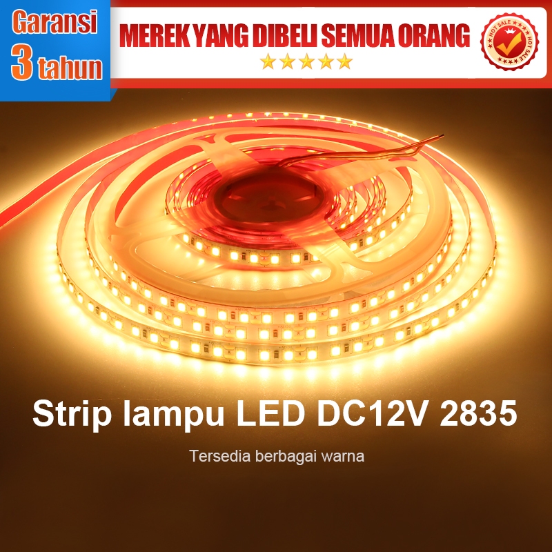 Jual Lampu Strip LED 12V 2835 SMD Indoor / Outdoor 2835 Panjang 5m ...