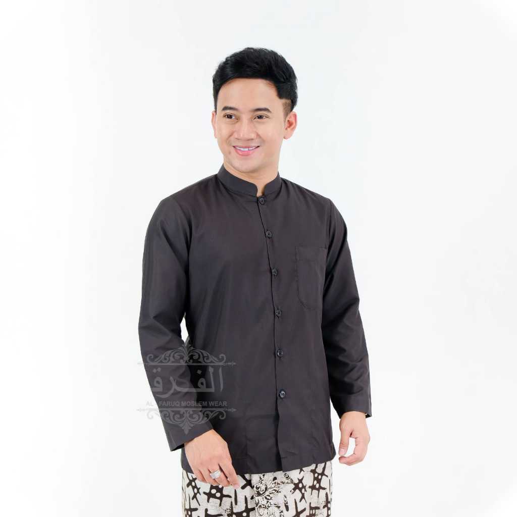 Jual Baju Koko Haibah Exclusive Polos Saku Samping Koko Lengan Panjang ...