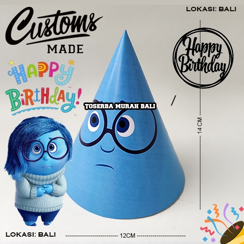 Jual TOPI ULTAH INSIDE OUT CUSTOM ISI 25PCS | Shopee Indonesia