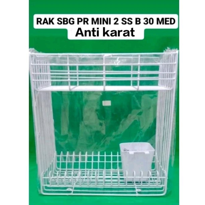 Jual Rak Piring 2 Susun Modelline B30MED + tempat sendok / Rak dapur ...