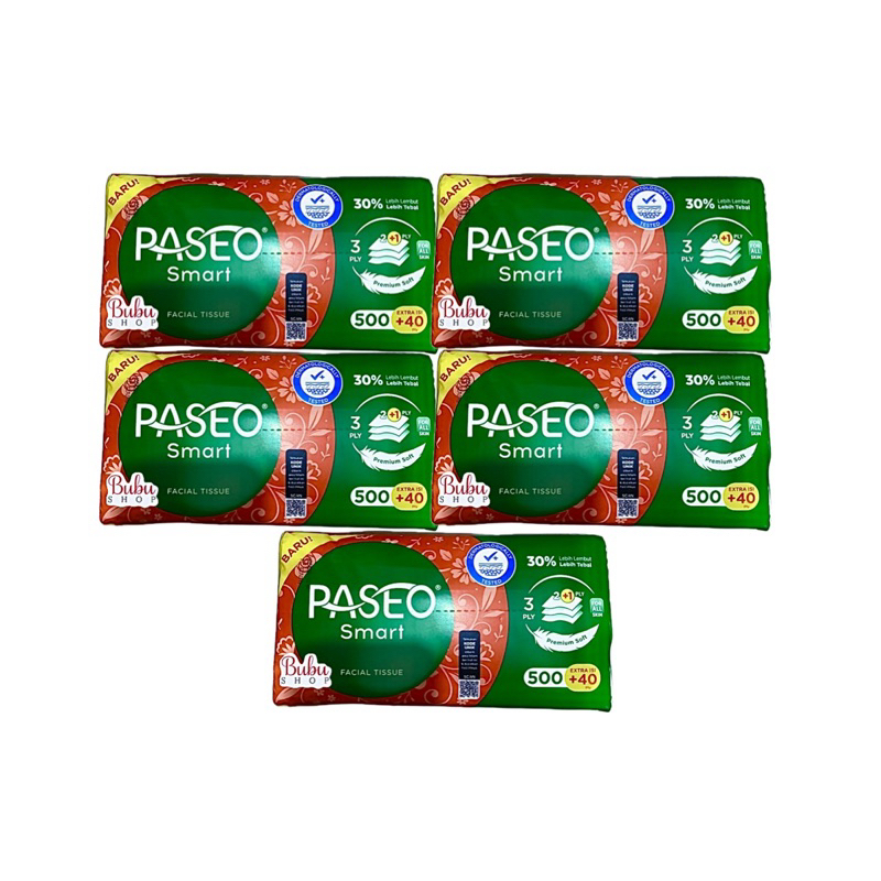 Jual (paket 5) Tissue paseo smart 540 helai (paket 5) NEW!! | Shopee ...