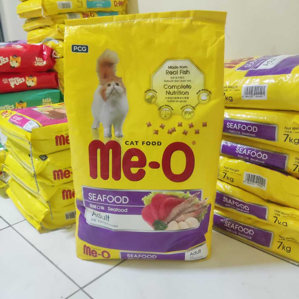 Jual Meo Dry Cat Food Seafood 7 kg | Makanan kucing Me-O Seafood 7kg ...