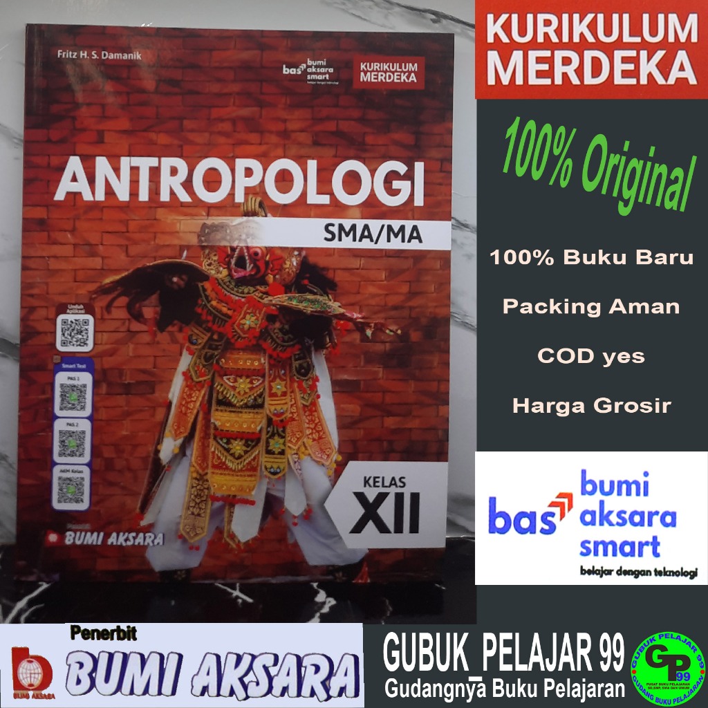 Jual Buku Siswa ANTROPOLOGI Kelas 12/XII Untuk SMA/MA KURIKULUM MERDEKA Penerbit Bumi Aksara ...