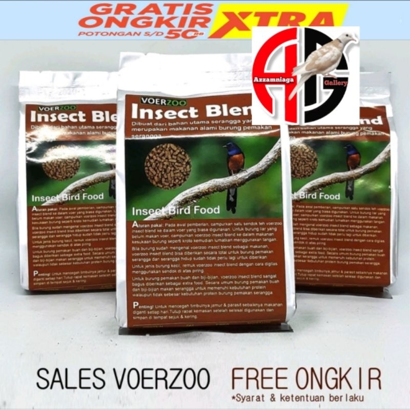 Jual VOER INSECT BLEND PAKAN BURUNG MURAI VOER ZOO INSECT BLEND 225 GR ...