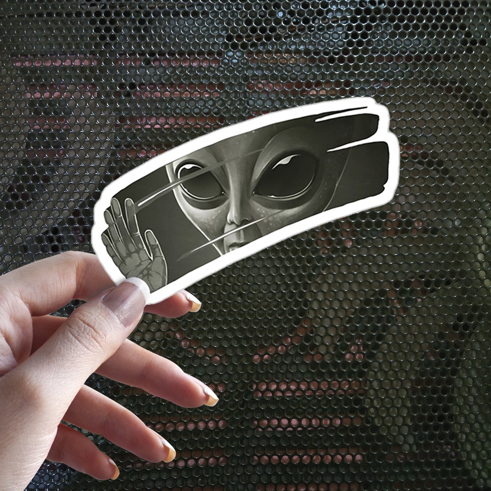 Jual Sticker Decal Vinyl Tahan Air Alien Ngintip | Shopee Indonesia