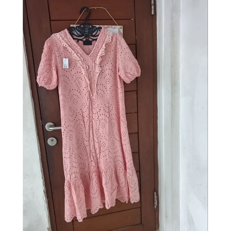 Jual midi dress katbol full furing | Shopee Indonesia