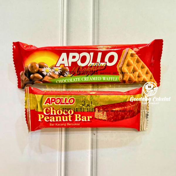 Jual APOLLO Chocolate Creamed Waffles Chocolate Peanut Bar Cokleat ...