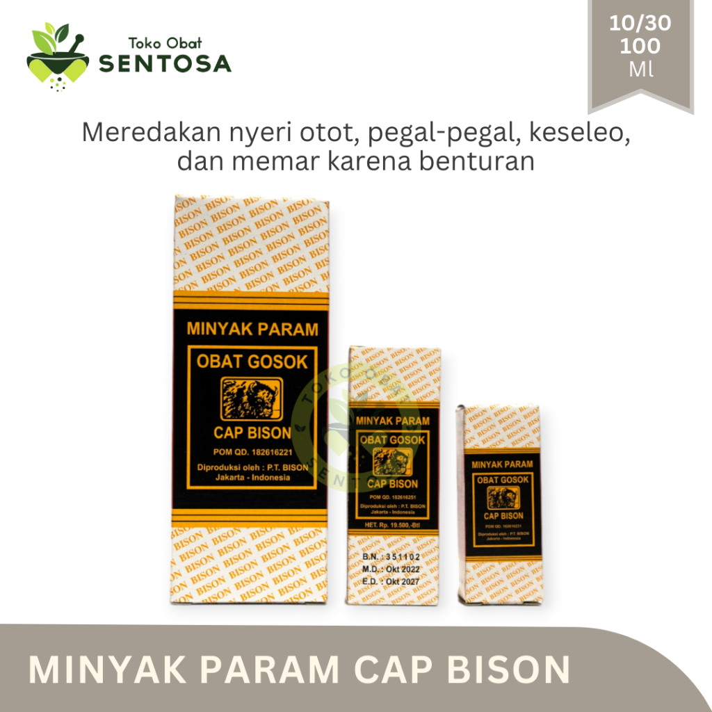 Jual Minyak Param Obat Gosok Cap Bison | Shopee Indonesia