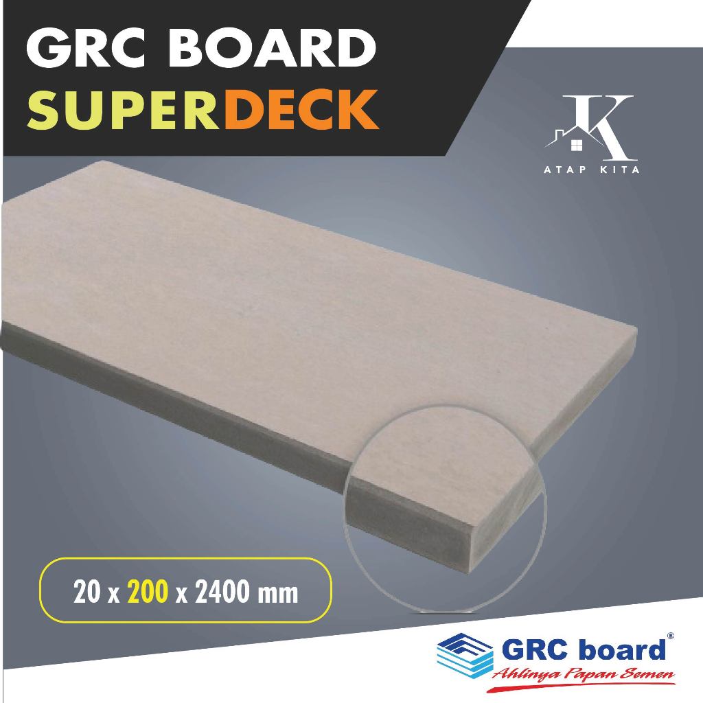 Jual Super Deck GRC 20cm / Deck GRC / Lisplank / Lisplang | Shopee Indonesia