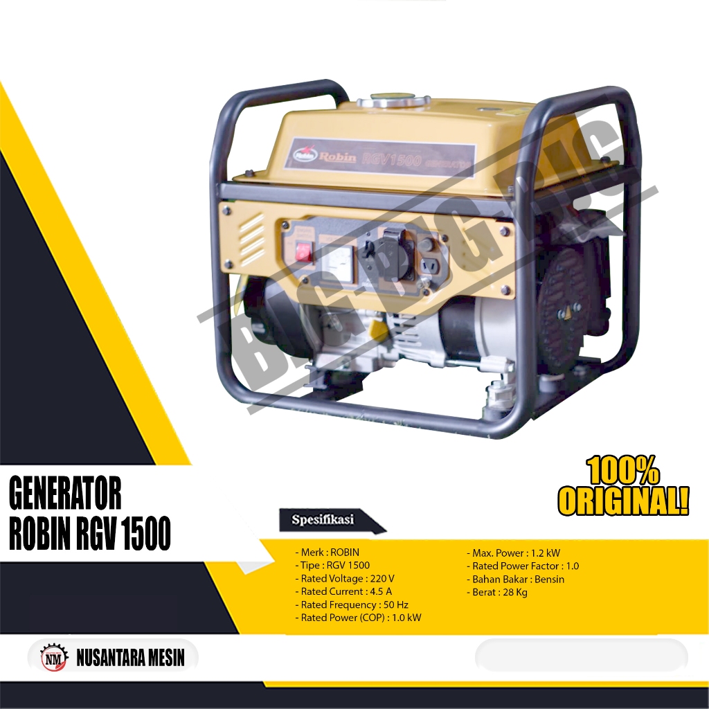 Jual MESIN GENSET / GASOLINE GENERATOR ROBIN RGV 1500 | Shopee Indonesia